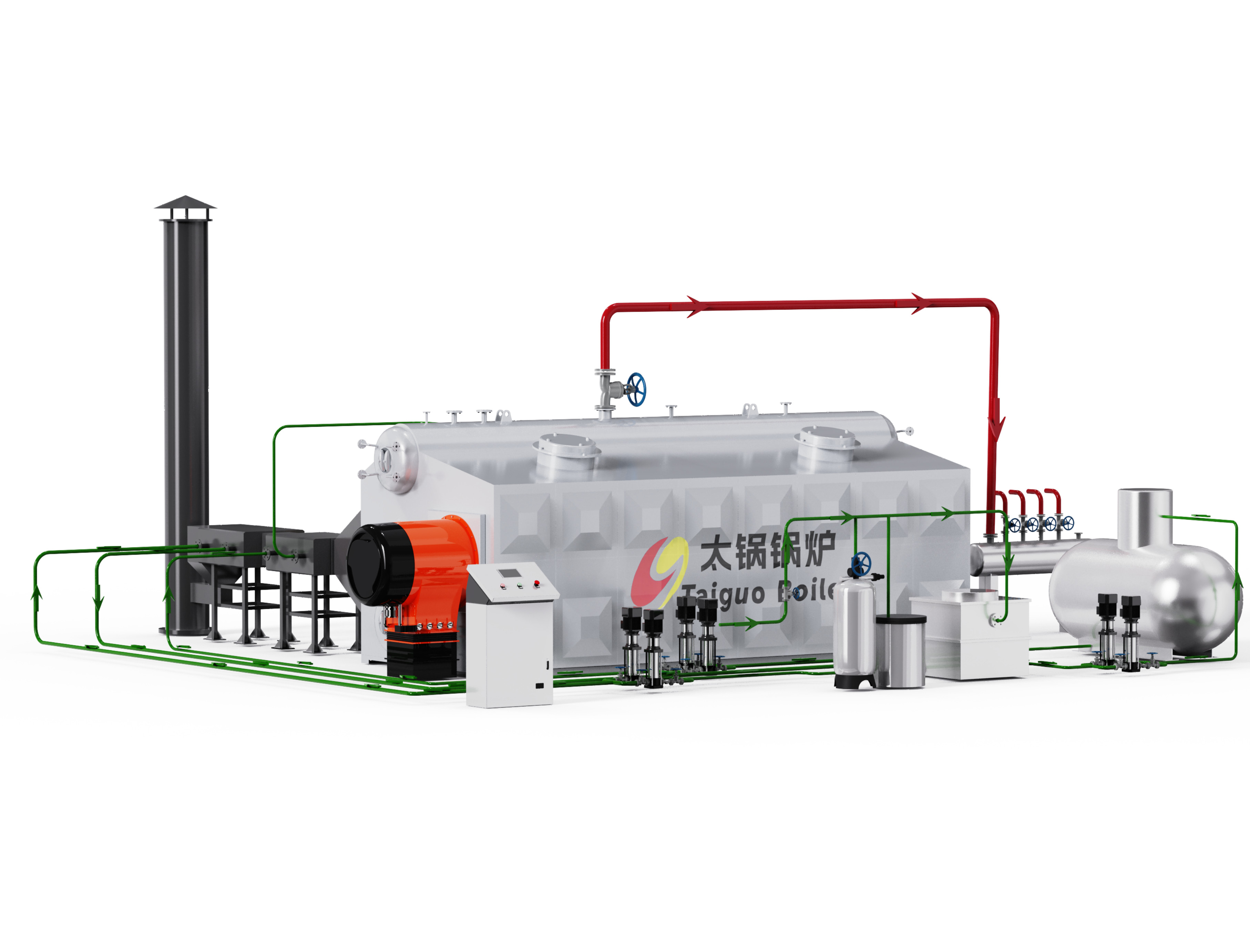 SZS Series Oil And Gas Industrial Steam Boiler Water Pipe Structure